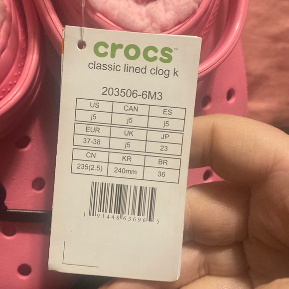 CROCS | Shoes | Authentic Unisex Crocs Kids Classic Lined Clog Kids ...